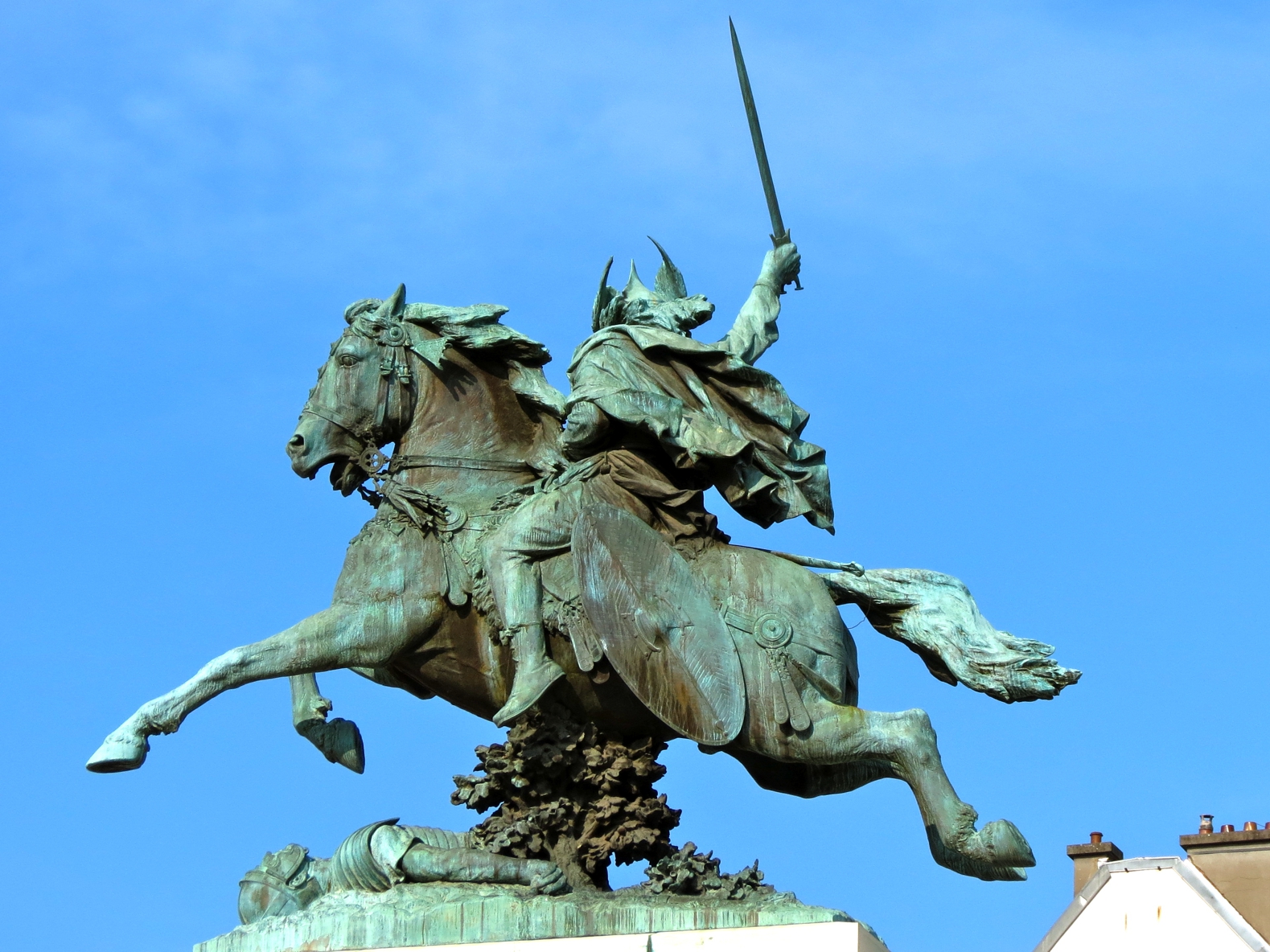 Equestrian statue of Vercingétorix in Clermont Ferrand France