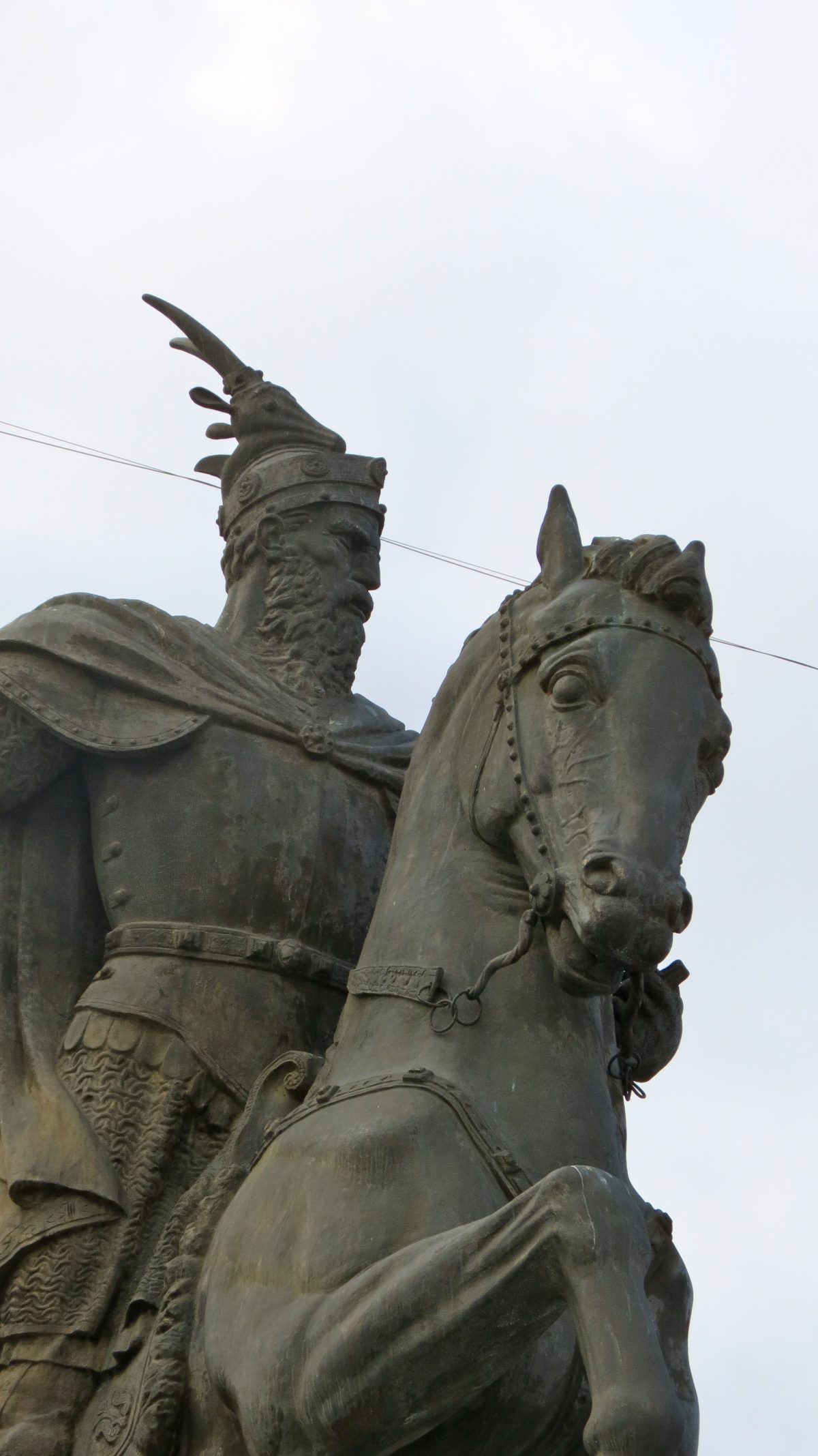 Equestrian statue of George Kastrioti Skanderbeg in Pristina Kosovo