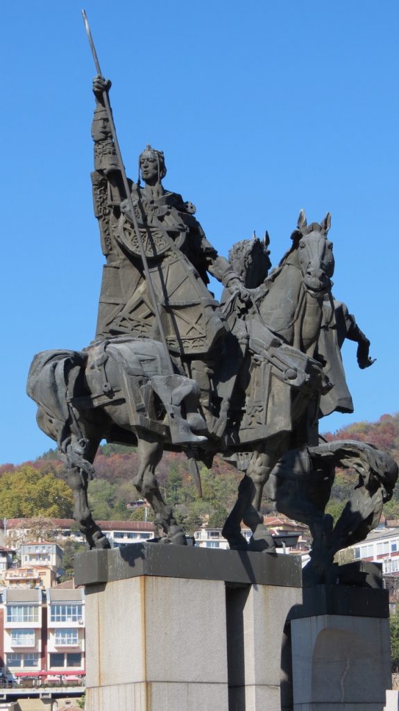 Equestrian statue of Ivan Asen II in Veliko Tarnovo Bulgaria