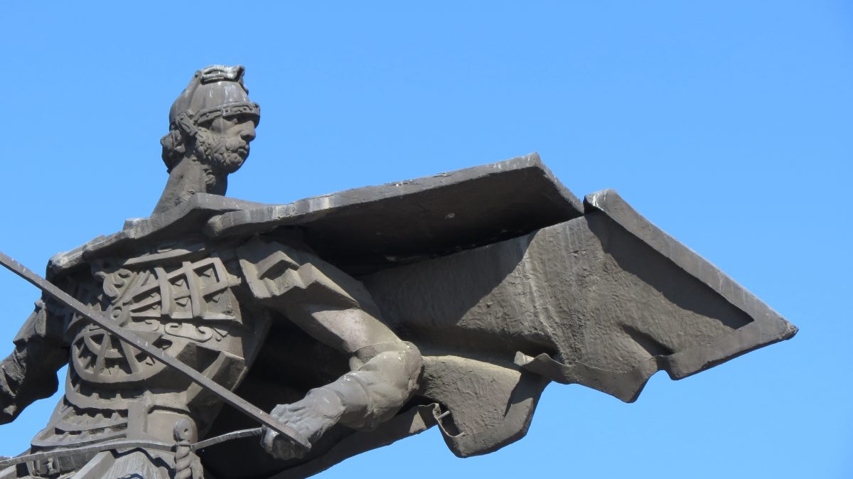 Equestrian statue of Kaloyan in Veliko Tarnovo Bulgaria