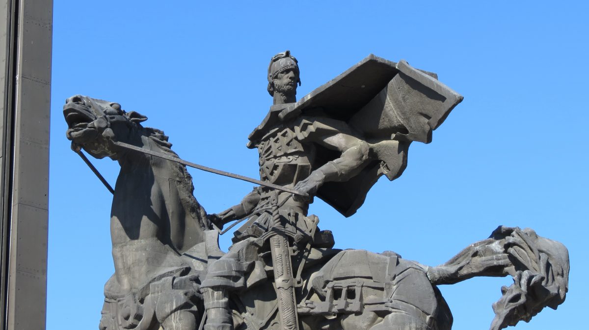 Equestrian statue of Kaloyan in Veliko Tarnovo Bulgaria