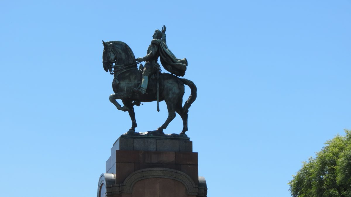 Equestrian statue of Carlos M Alvear in Buenos Aires Argentina