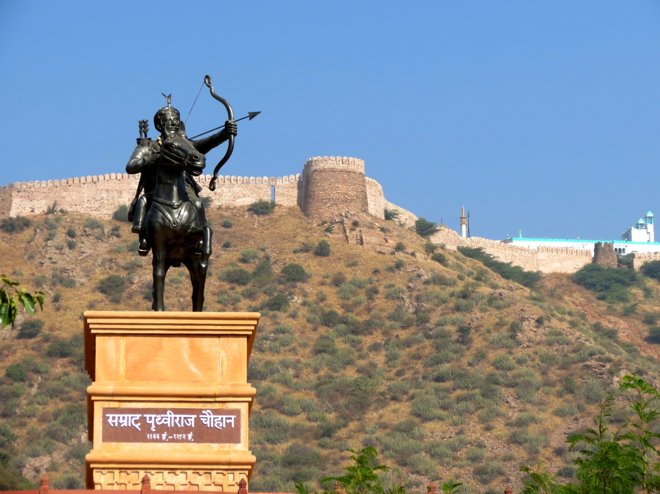 Equestrian statue of Prithviraj Chauhan in Ajmer, Rajasthan India
