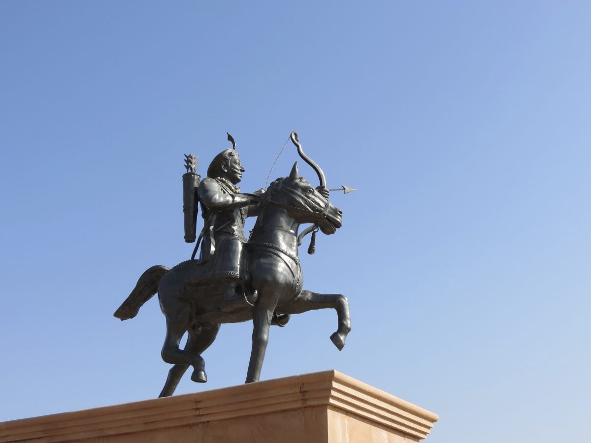 Equestrian statue of Prithviraj Chauhan in Ajmer, Rajasthan India