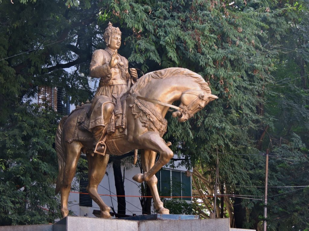 Equestrian statue of Basava in Bangalore, Karnataka India