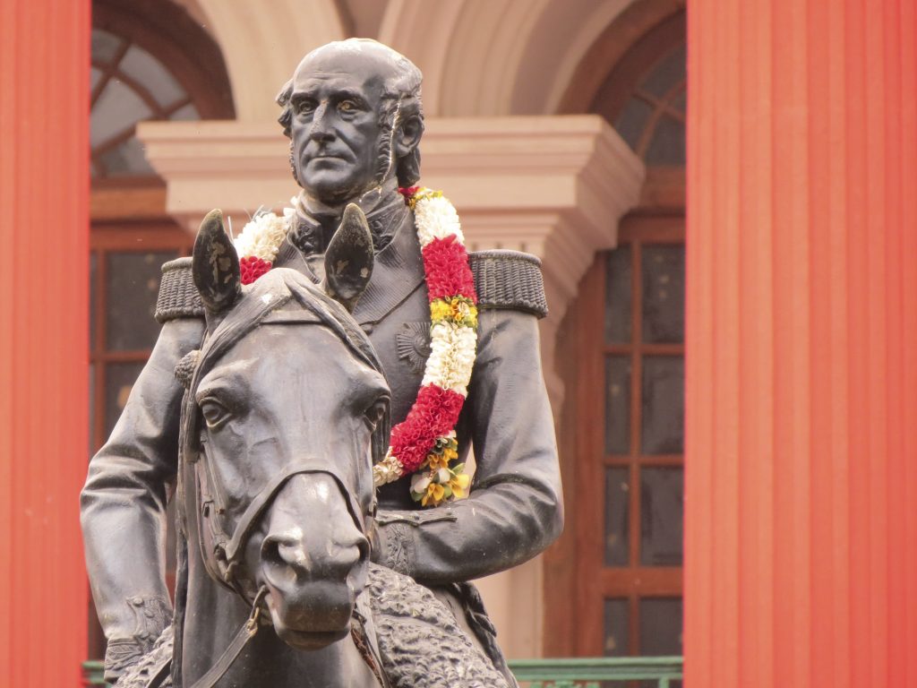 Equestrian statue of Mark Cubbon in Bangalore, Karnataka India