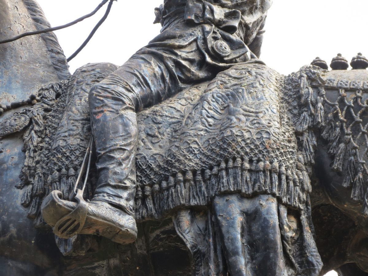 Equestrian statue of Jayachamaraja Wodeyar in Bangalore, Karnataka India