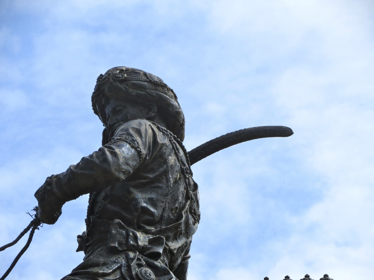 Equestrian statue of Jayachamaraja Wodeyar in Bangalore, Karnataka India