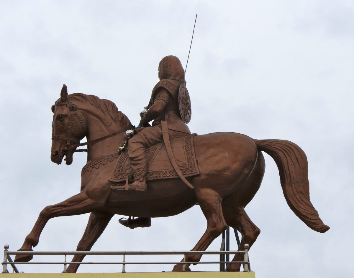 Equestrian statue of Chennamma in Kittur, Karnataka India