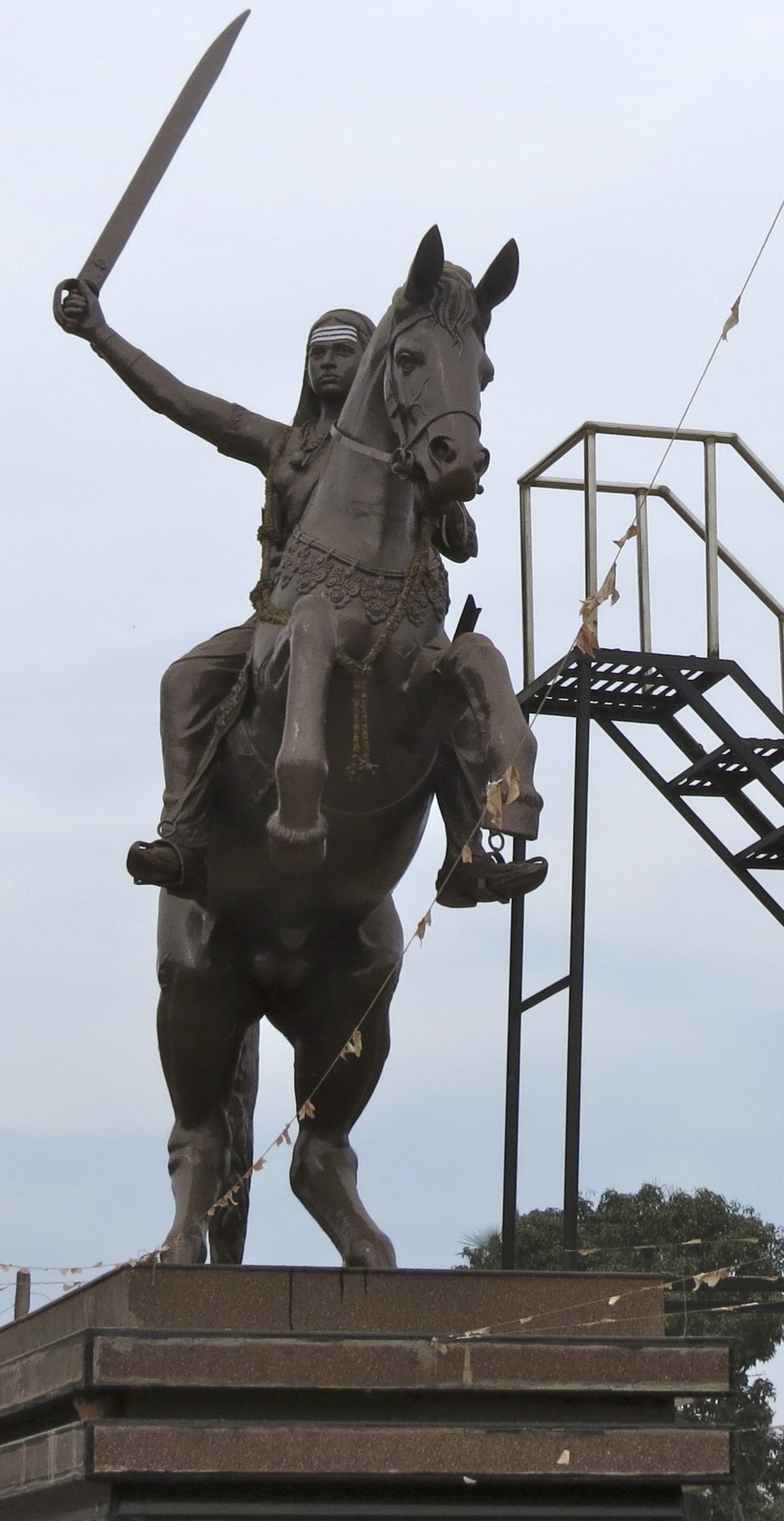 Equestrian statue of Chennamma in Kakati, Karnataka India