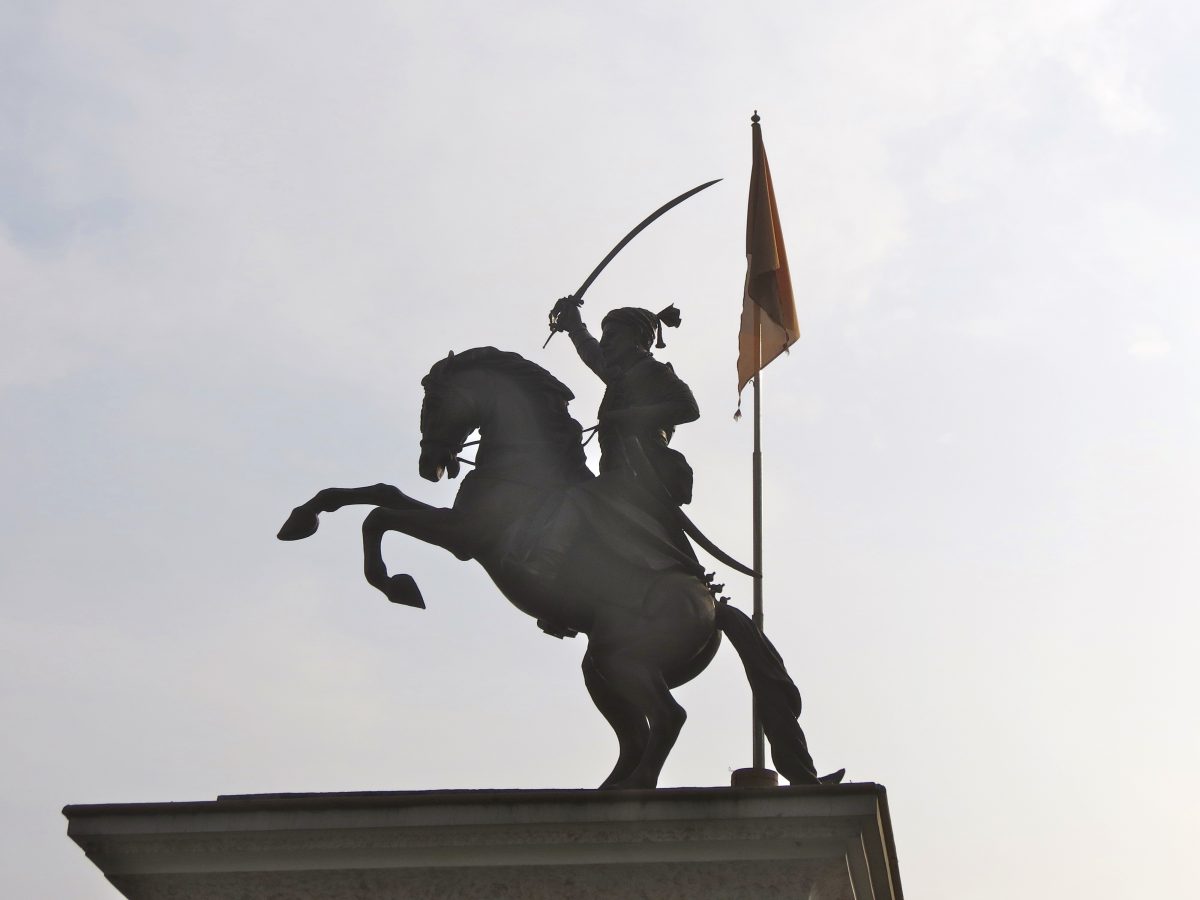 Equestrian statue of Chennamma in Kakati, Karnataka India