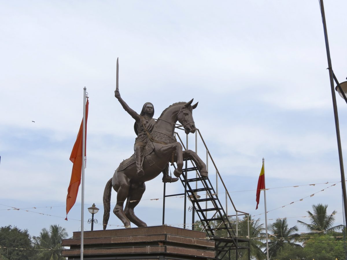 Equestrian statue of Chennamma in Kakati, Karnataka India