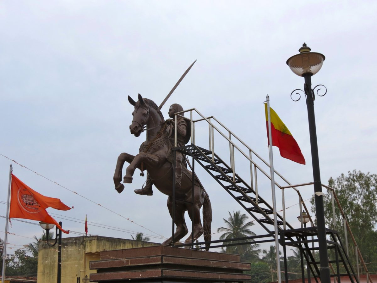 Equestrian statue of Chennamma in Kakati, Karnataka India