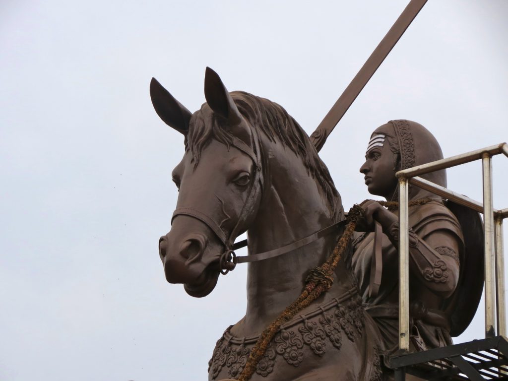 Equestrian statue of Chennamma in Kakati, Karnataka India