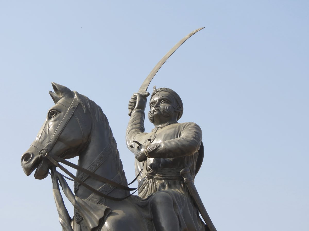 Equestrian statue of Suraj Mal in Bharatpur, Rajasthan India