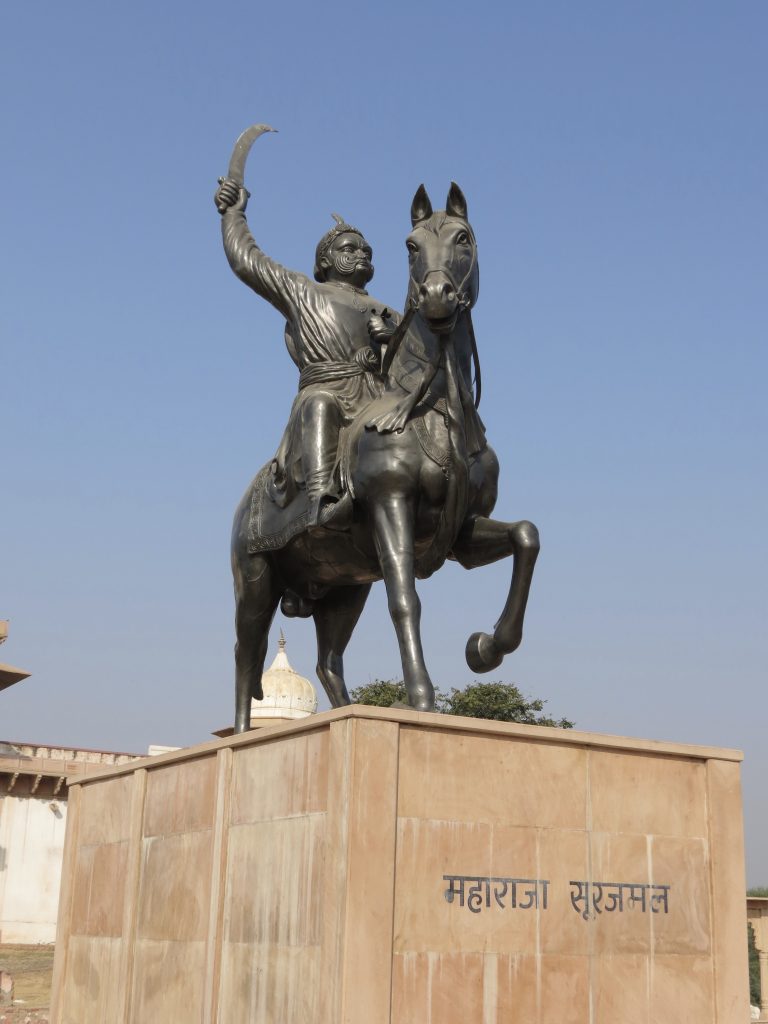 Equestrian statue of Suraj Mal in Bharatpur, Rajasthan India