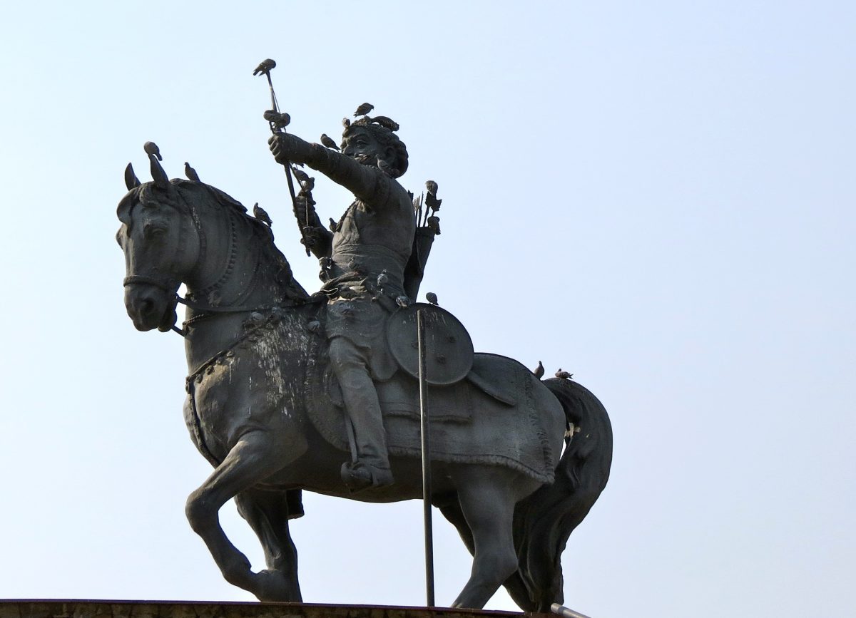 Equestrian statue of Prithviraj Chauhan in New Delhi, Delhi India