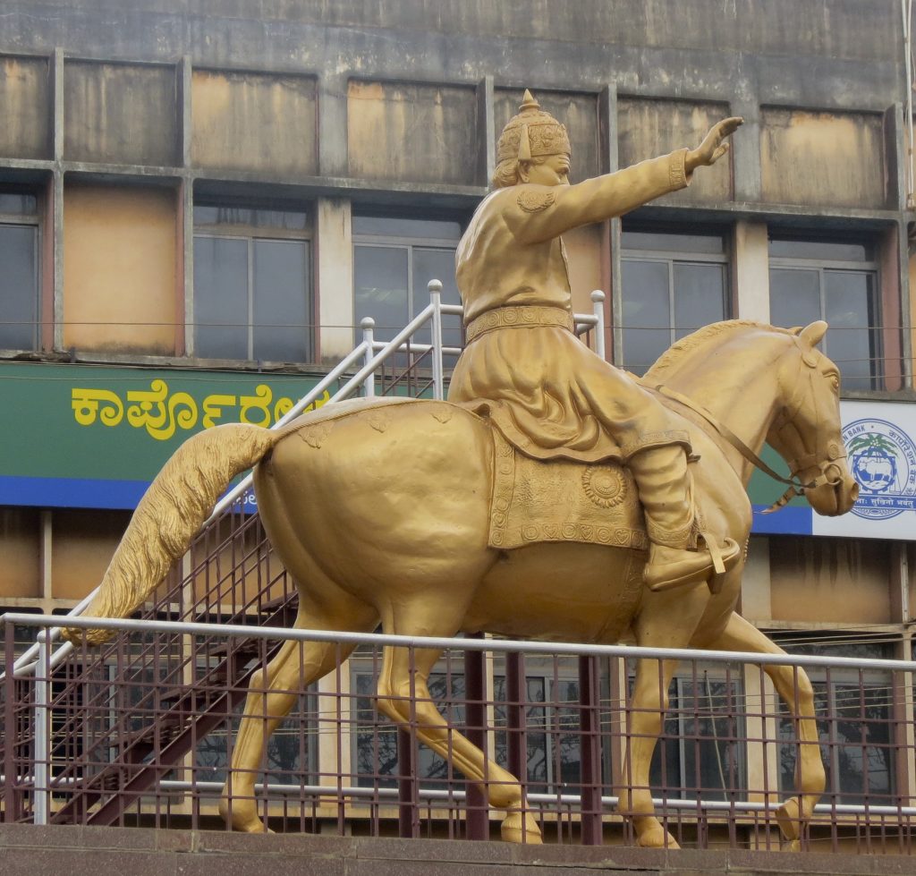 Equestrian statue of Basava in Hubli, Karnataka India