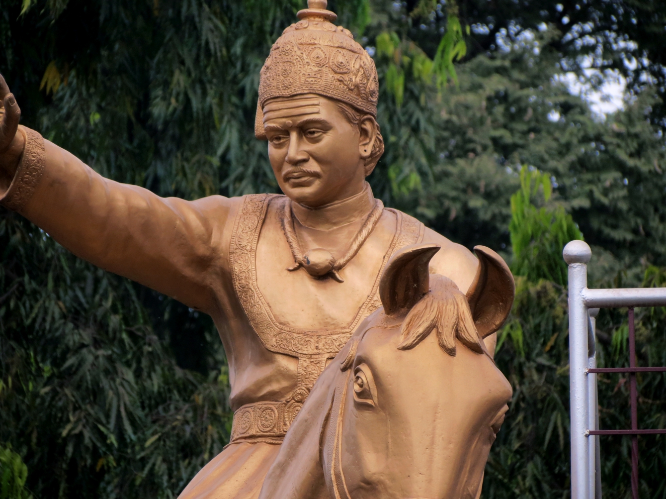 Equestrian statue of Basava in Hubli, Karnataka India