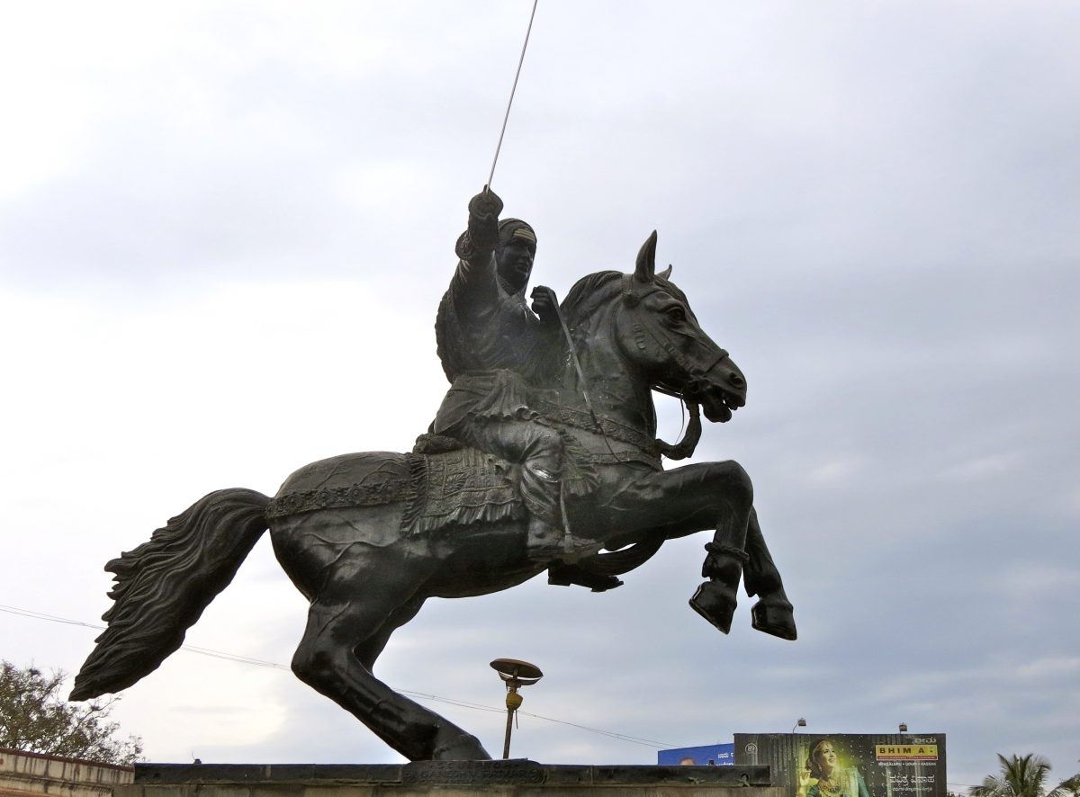 Equestrian statue of Chennamma in Hubli, Karnataka India