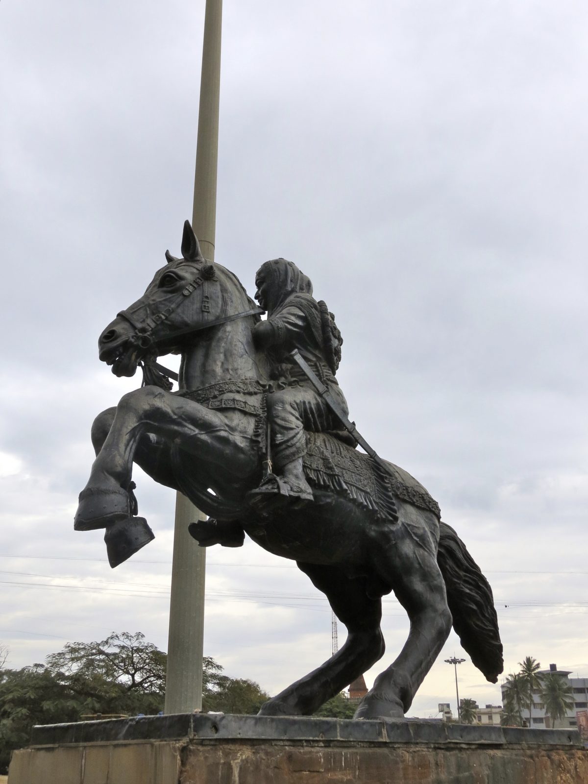 Equestrian statue of Chennamma in Hubli, Karnataka India