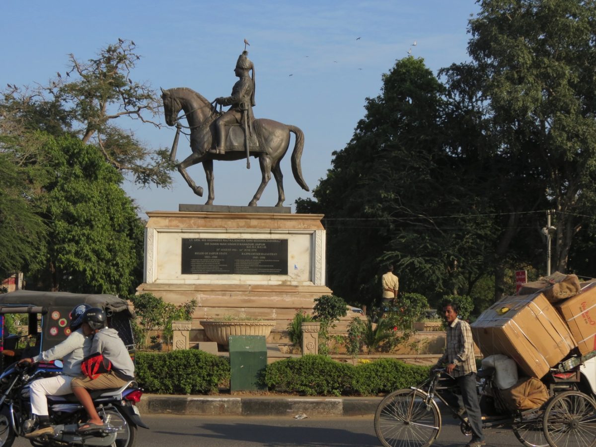 Equestrian statue of Man Singh II in Jaipur, Rajasthan India