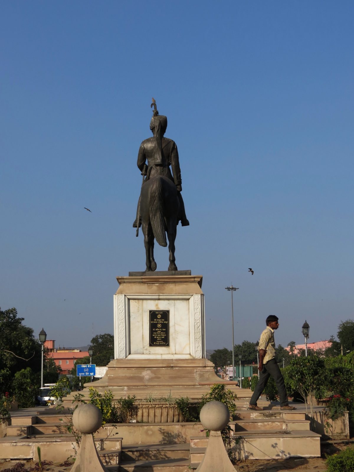 Equestrian statue of Man Singh II in Jaipur, Rajasthan India