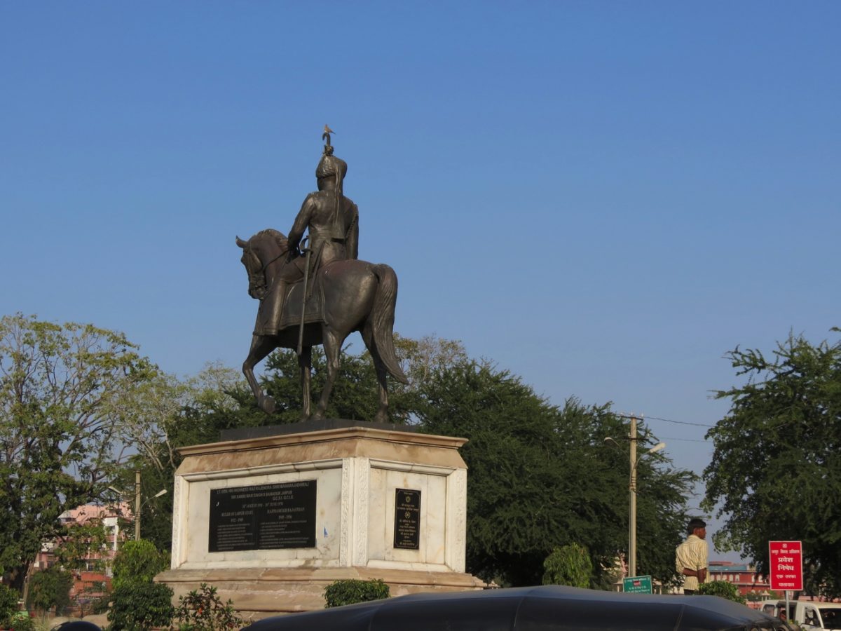 Equestrian statue of Man Singh II in Jaipur, Rajasthan India