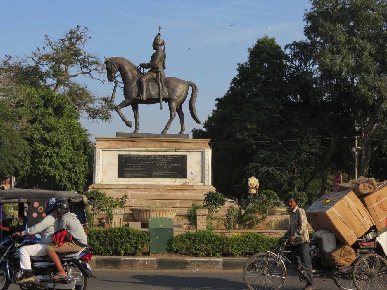 Equestrian statue of Man Singh II in Jaipur, Rajasthan India