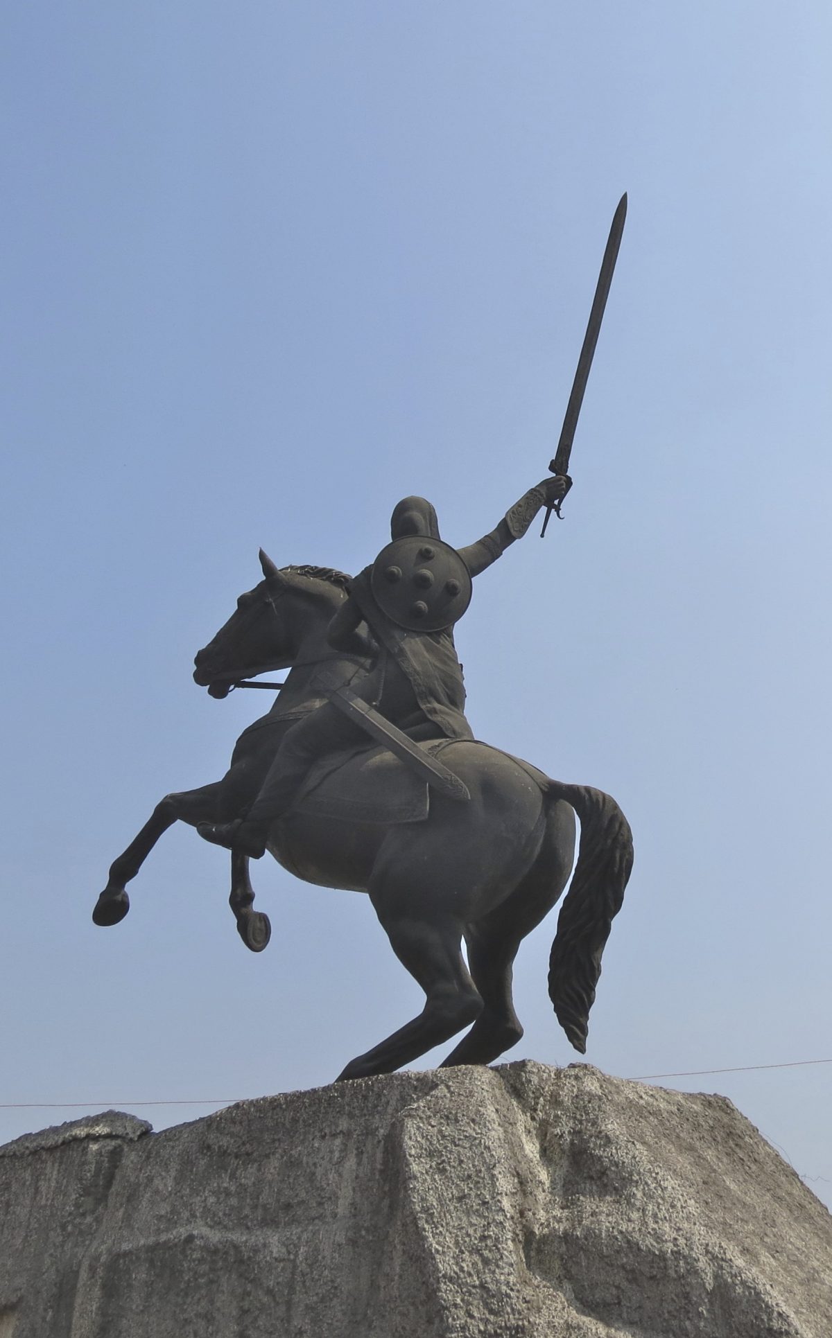 Equestrian statue of Tarabai in Kolhapur, Maharashtra India