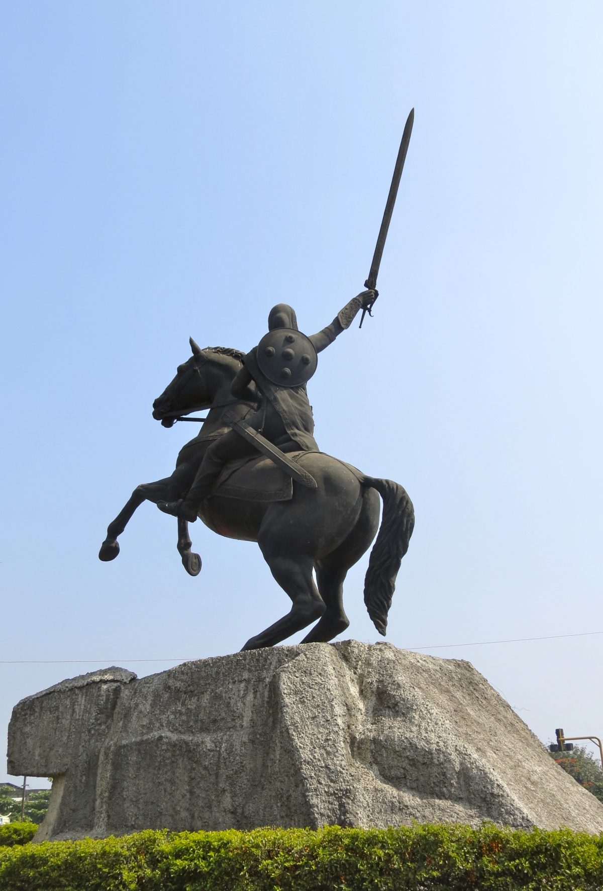 Equestrian statue of Tarabai in Kolhapur, Maharashtra India