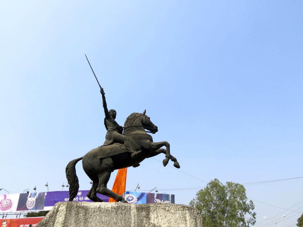 Equestrian statue of Tarabai in Kolhapur, Maharashtra India