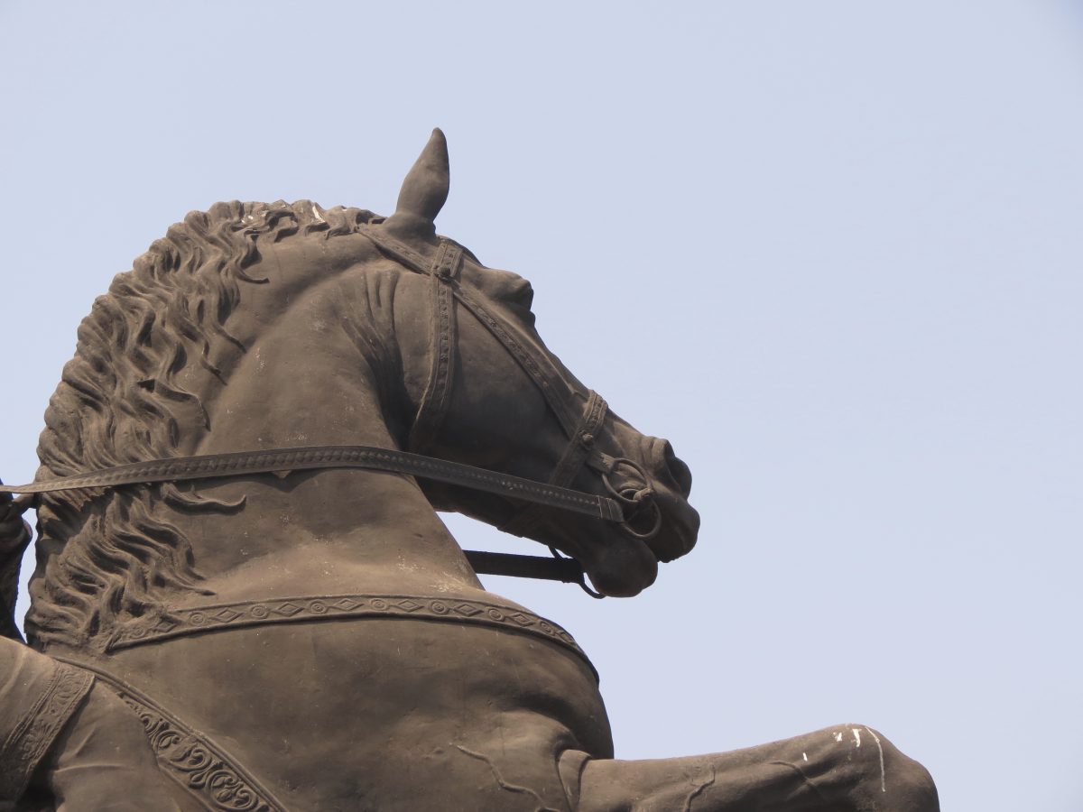Equestrian statue of Tarabai in Kolhapur, Maharashtra India