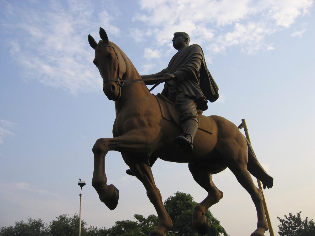 Equestrian statue of Bagha Jatin in Kolkata, West Bengal India