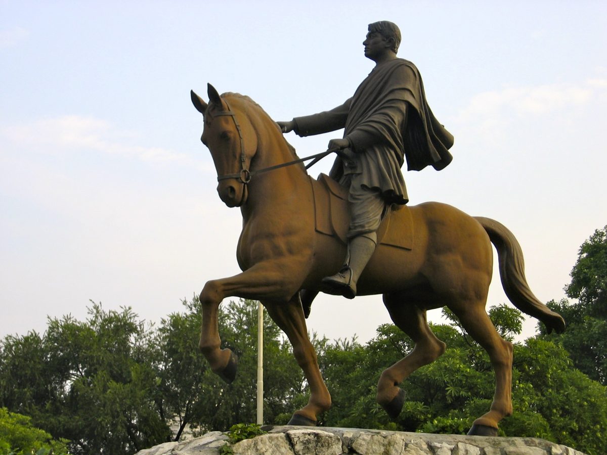 Equestrian statue of Bagha Jatin in Kolkata, West Bengal India
