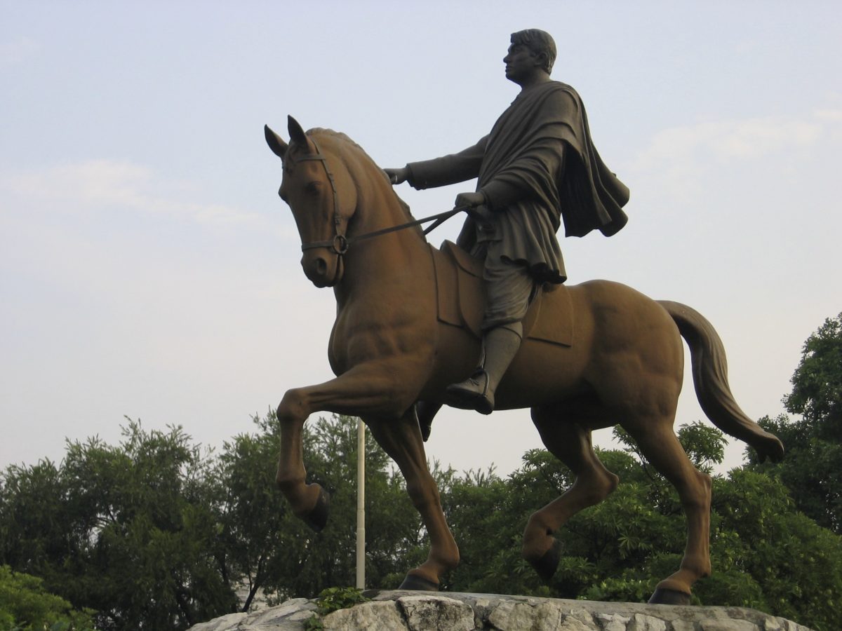 Equestrian statue of Bagha Jatin in Kolkata, West Bengal India