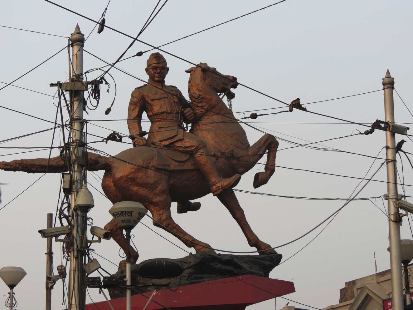 Equestrian statue of Chandra Bose in Kolkata, West Bengal India