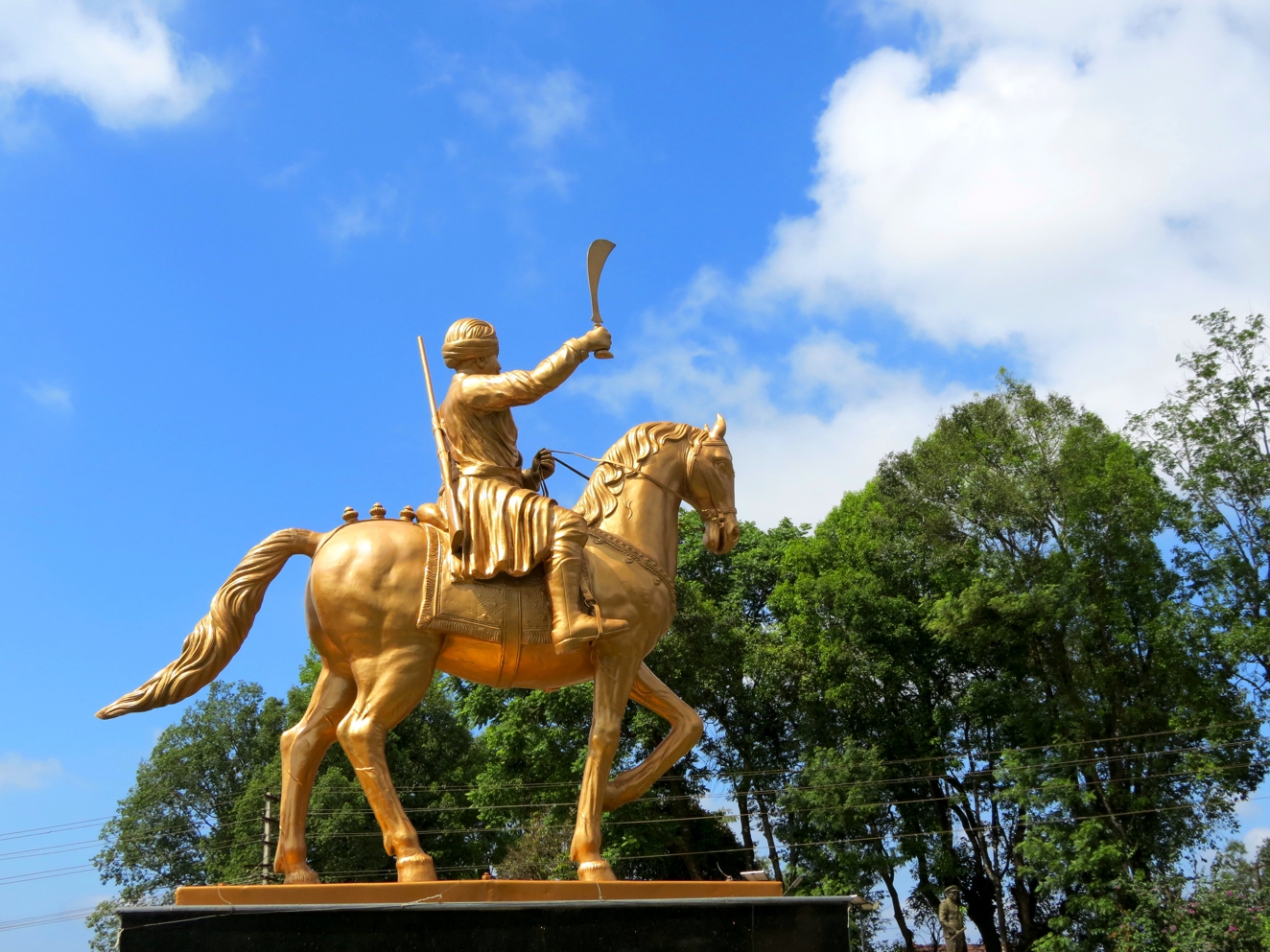 Equestrian statue of Guddera Appaiah in Madikeri, Karnataka India