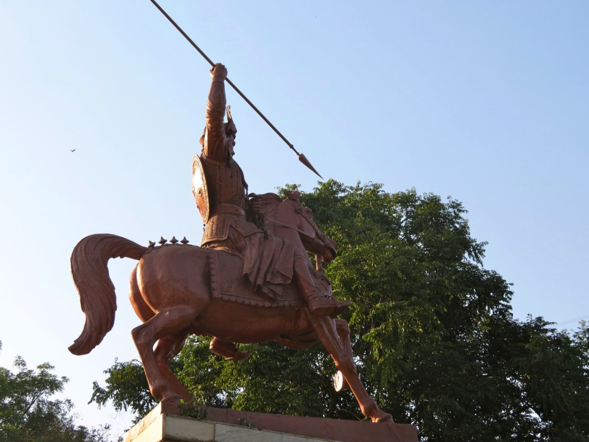 Equestrian statue of Baji Rao I in Pune, Maharashtra India