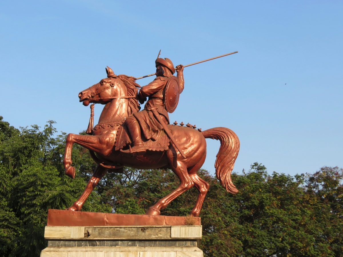 Equestrian statue of Baji Rao I in Pune, Maharashtra India