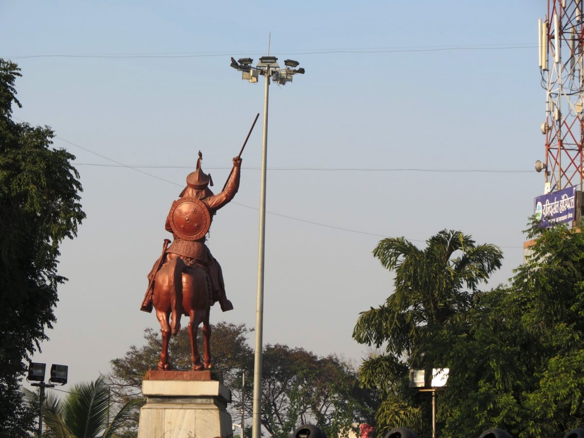 Equestrian statue of Baji Rao I in Pune, Maharashtra India