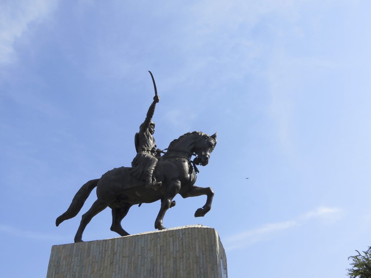 Equestrian statue of Chimnaji Appa in Vasai, Maharashtra India