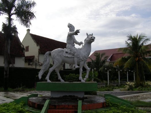Equestrian statue of Hasanudin in Makassar Indonesia