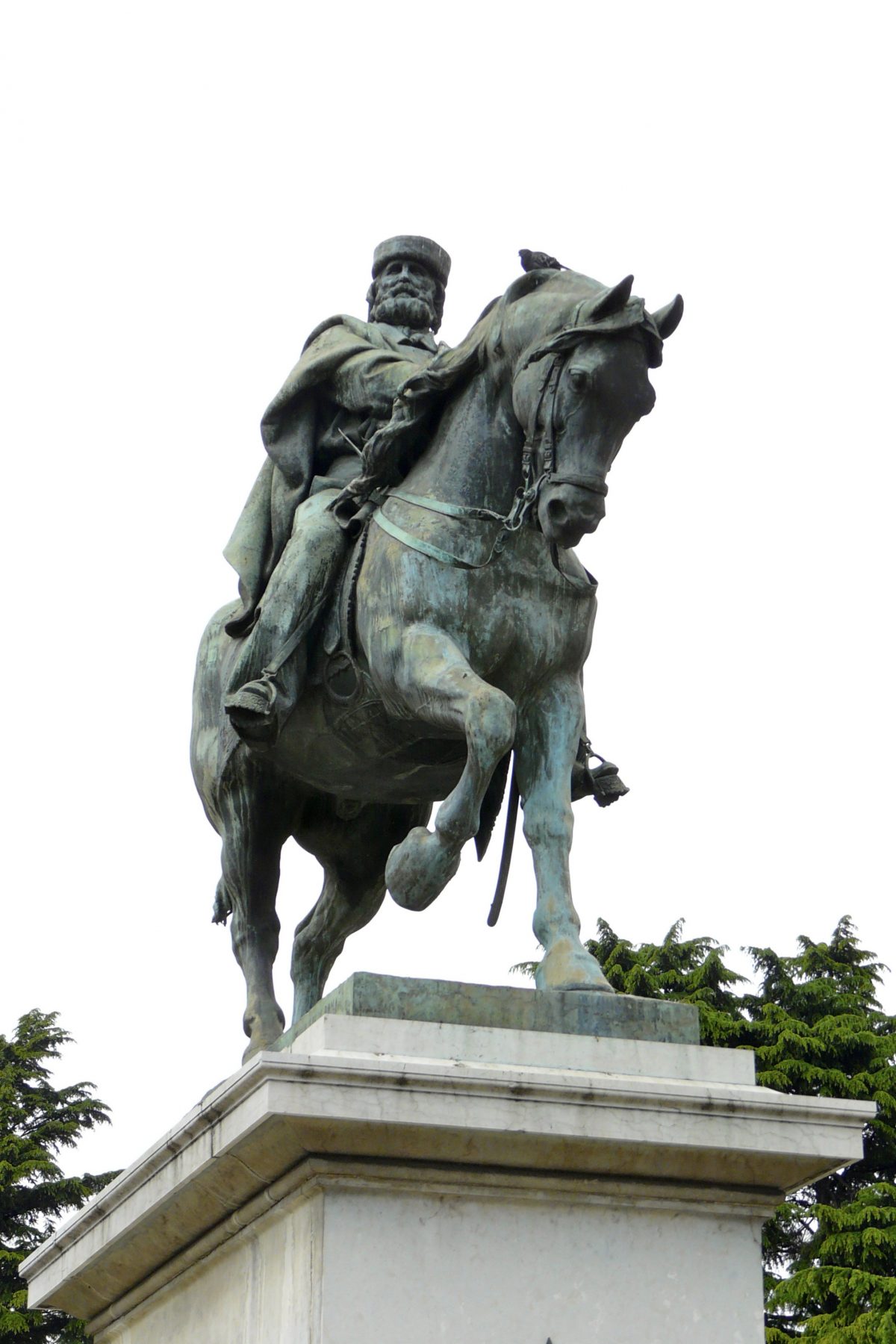 Equestrian statue of Giuseppe Garibaldi in Brescia Italy