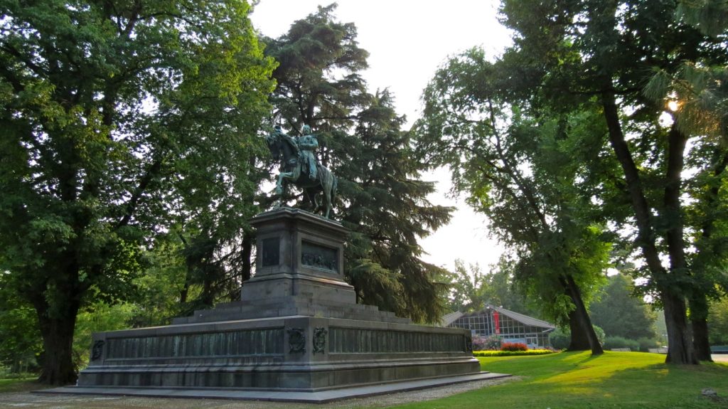 Equestrian statue of Napoleon III in Milan Italy