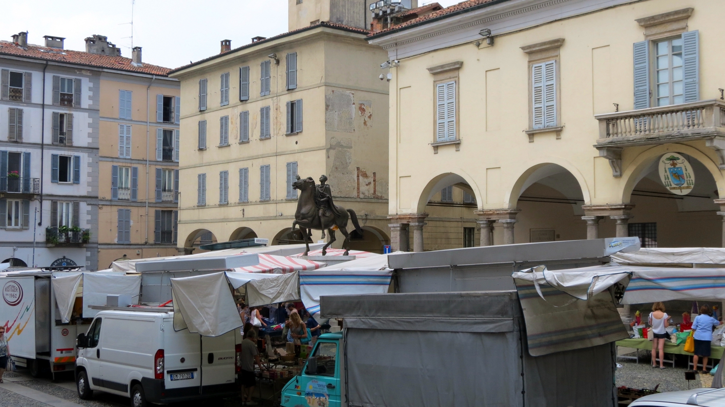 Equestrian statue of Regisole in Pavia Italy