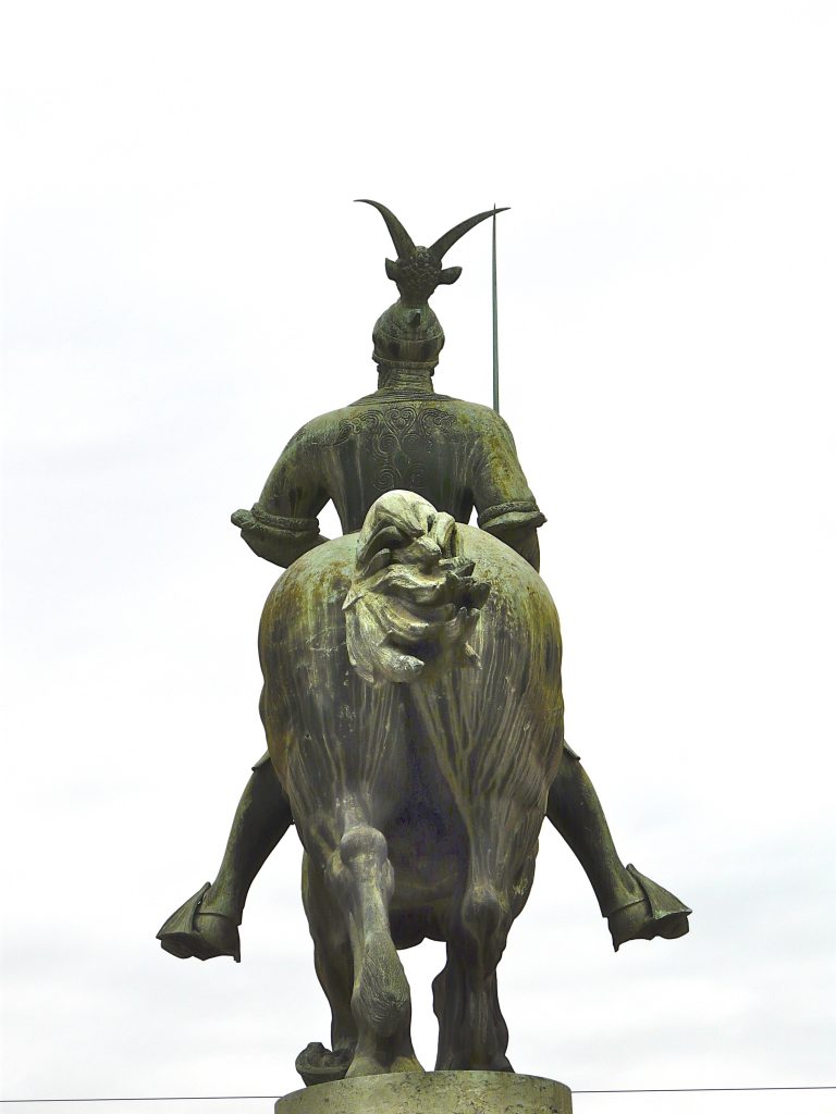 Equestrian statue of George Kastrioti Skanderbeg in Rome Italy