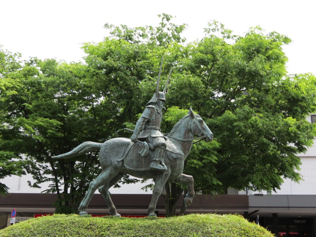 Equestrian statue of Ii Naomasa in Hikone Japan