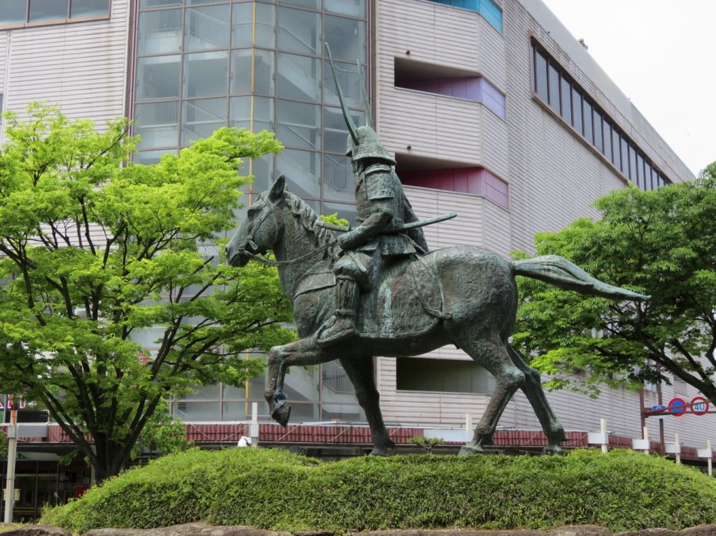 Equestrian statue of Ii Naomasa in Hikone Japan