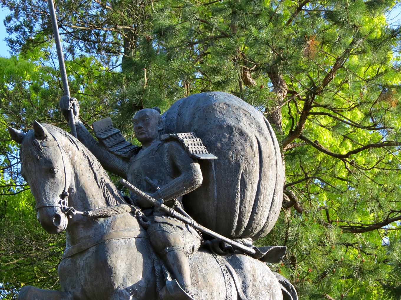 Equestrian statue of Maeda Toshiie in Kanazawa Japan